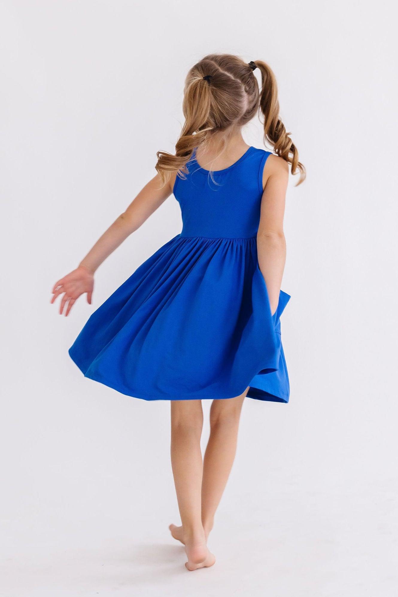 Royal Blue Tank Pocket Twirl Dress – Simcha Kits